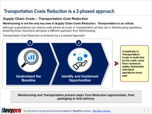 Supply Chain Management: 2 Phases of Transportation Cost Reduction