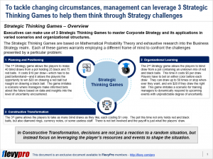 Strategic Thinking Games