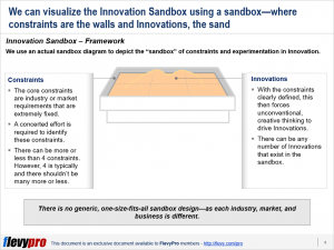 The Innovation Sandbox