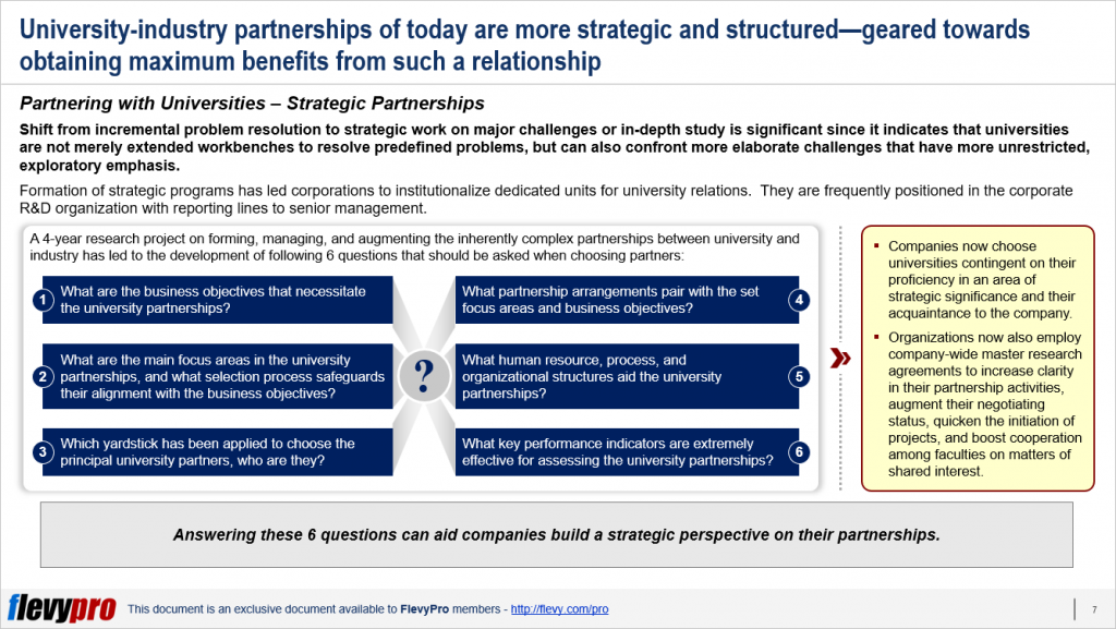 Strategic Partnerships with Universities