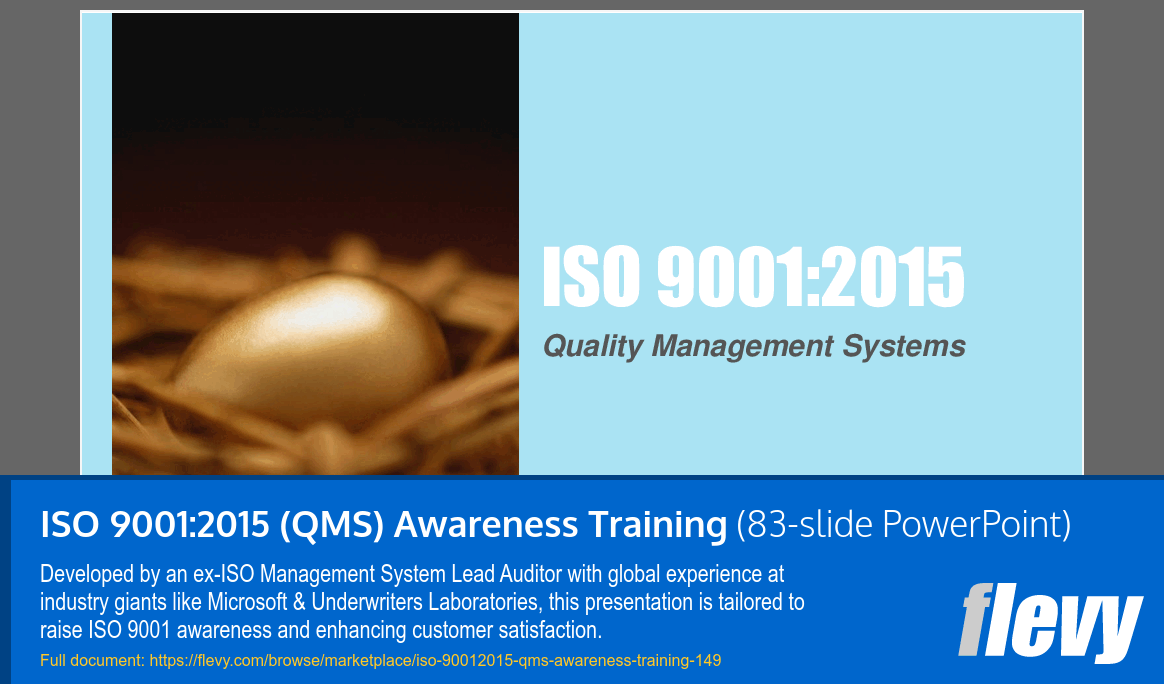 ISO 9001:2015 (QMS) Awareness Training PPT