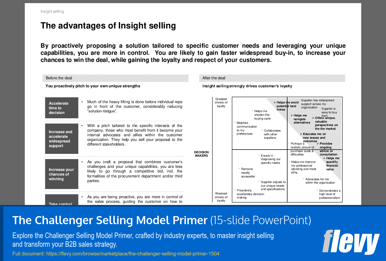 The Challenger Selling Model Primer PPT