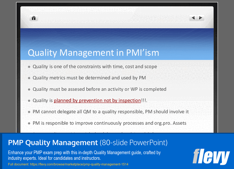 PMP Quality Management PPT