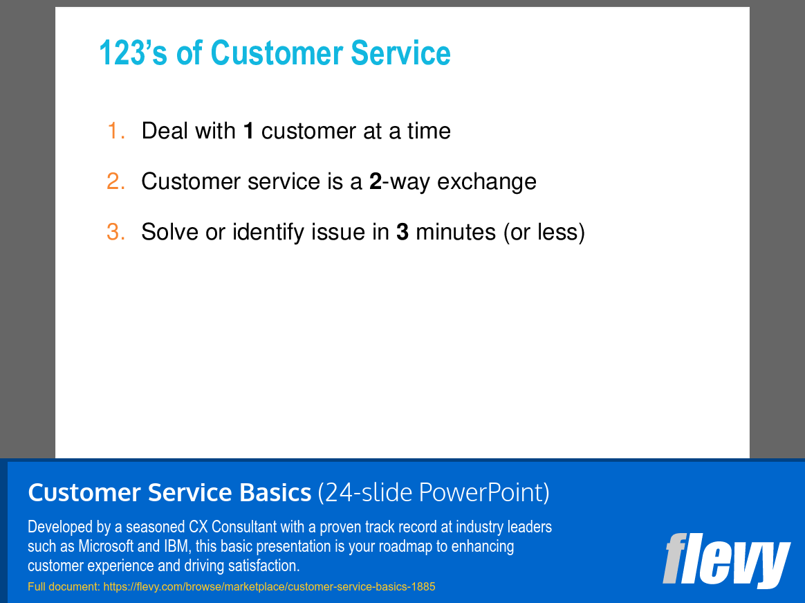 Customer Service Basics PPT