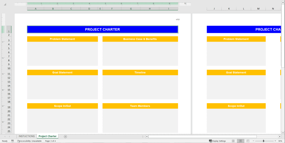Excel Template Project Charter Excel Template XLS FlevyPro Excel Template Project Charter Excel Template XLS FlevyPro