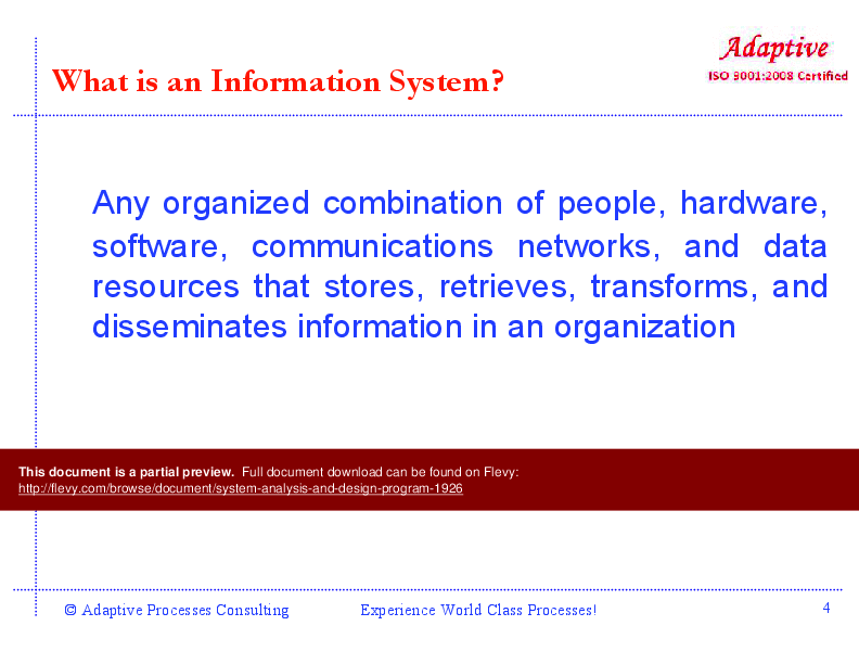 This Is A Partial Preview Of System Analysis And Design Program Full 
