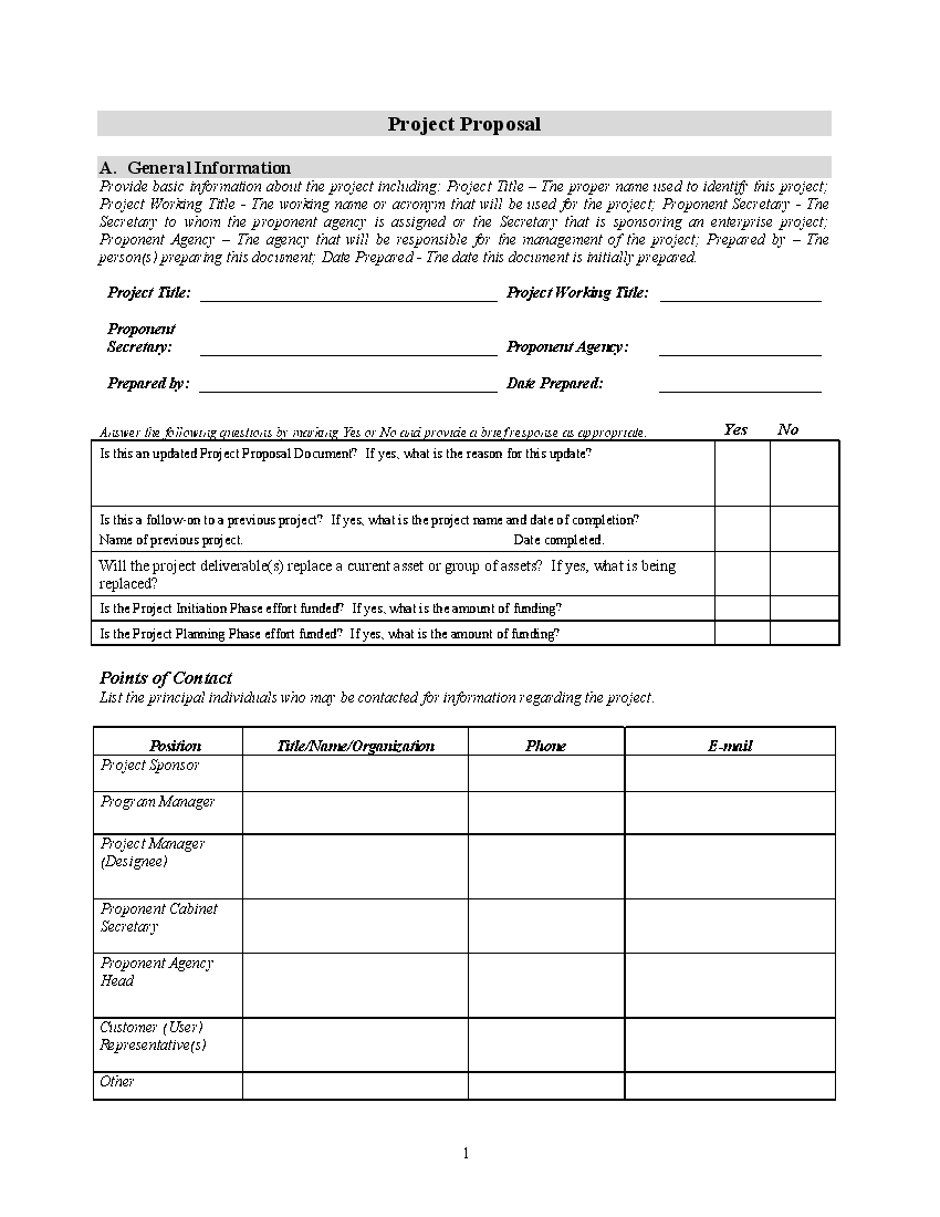 Project Proposal Sample Master Of Template Document