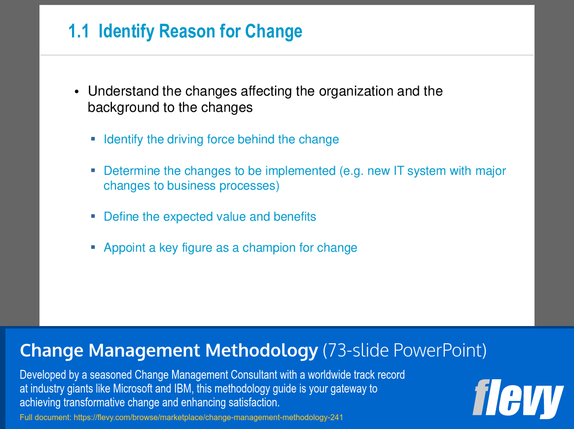 Change Management Methodology PPT