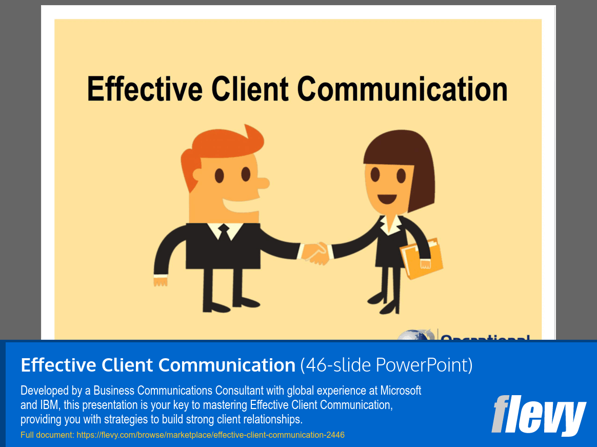 Effective Client Communication PPT