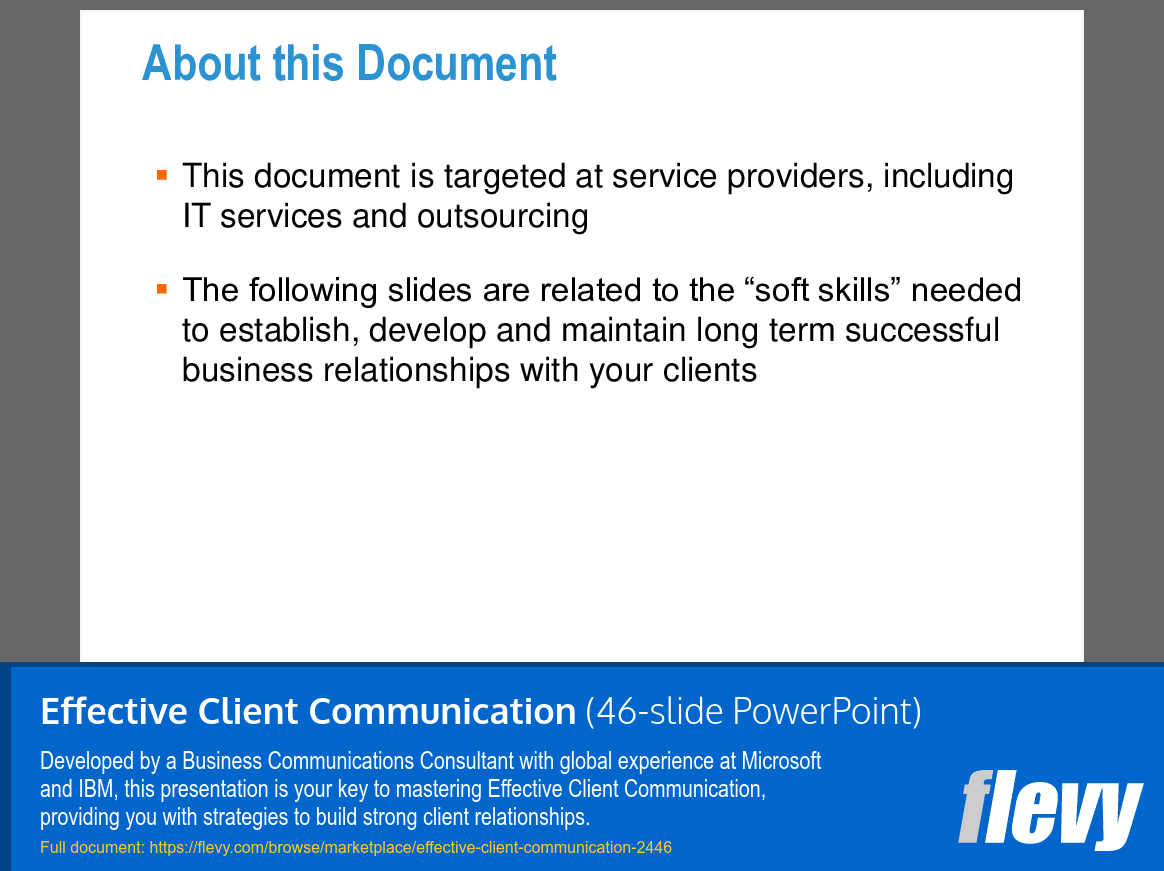 Effective Client Communication PPT