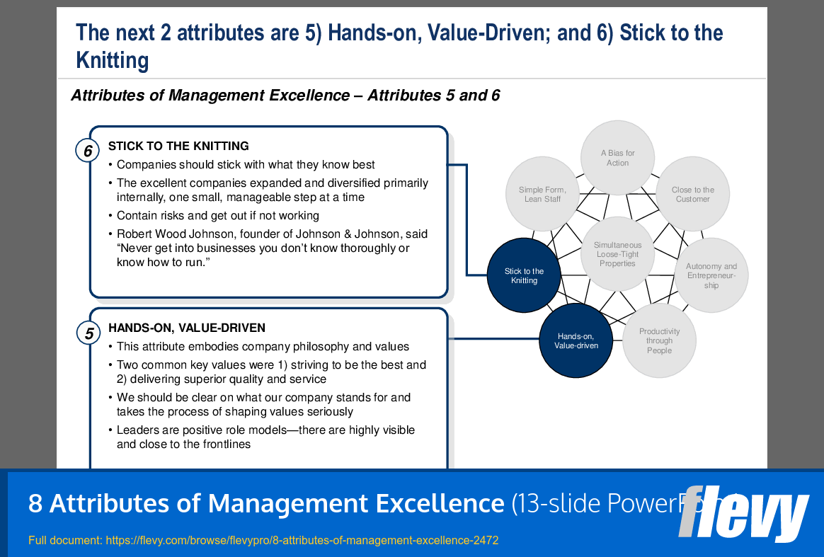 8 Attributes of Management Excellence PPT