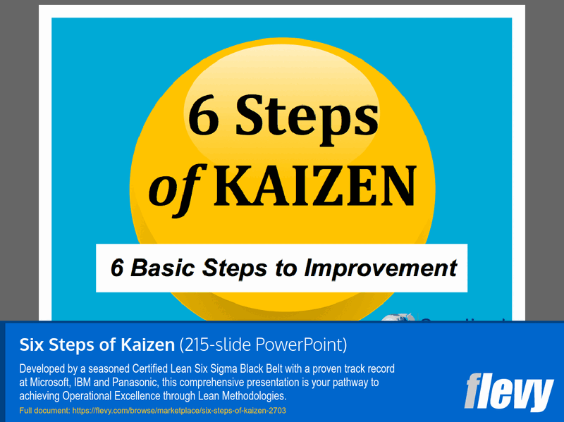 Six Steps of Kaizen PPT