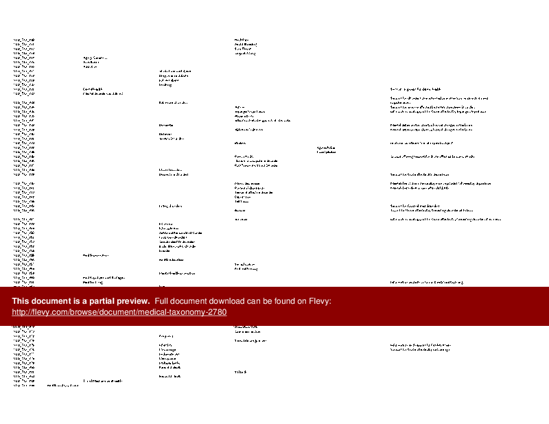 Medical Taxonomy Template Excel XLS