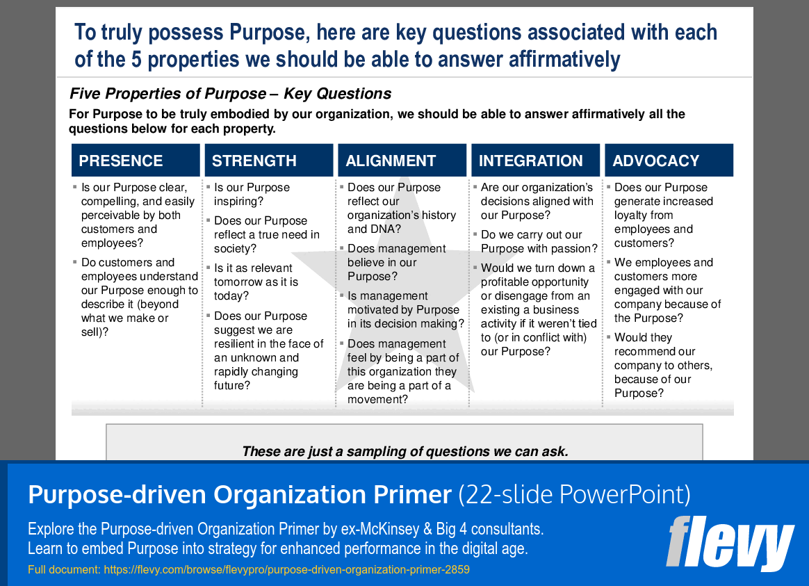 Purpose-driven Organization Primer PPT