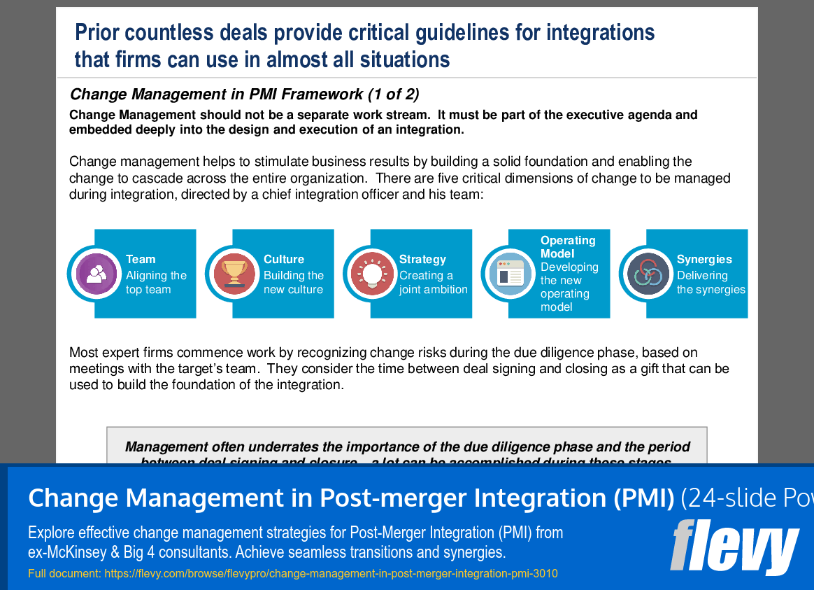 This Is A Partial Preview Of Change Management In Post merger
