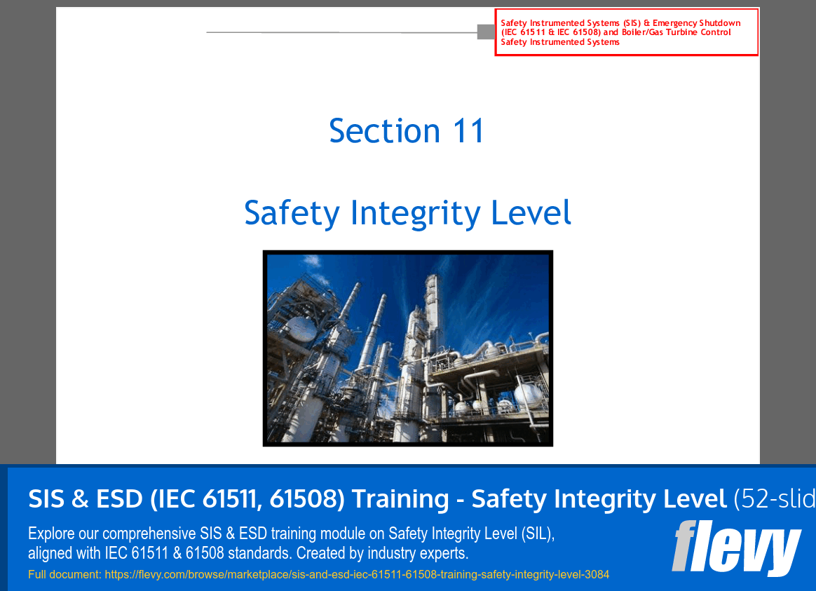 PPT SIS ESD IEC 61511 61508 Training Safety Integrity Level 52