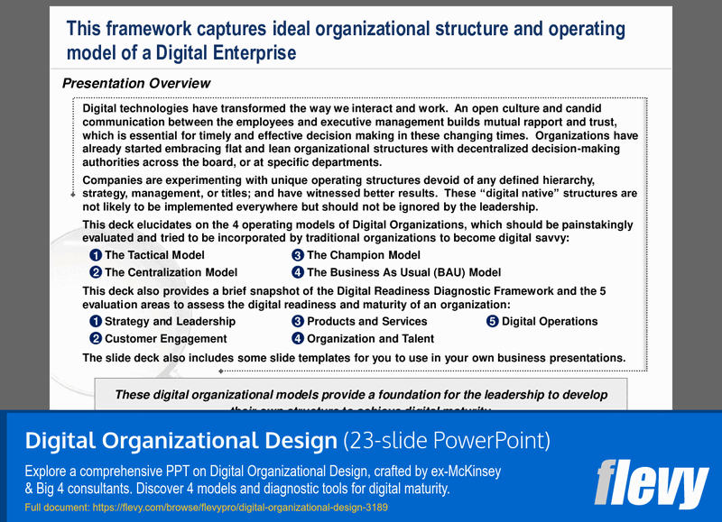Digital Organizational Design PPT