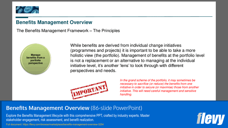 Benefits Management Overview PPT