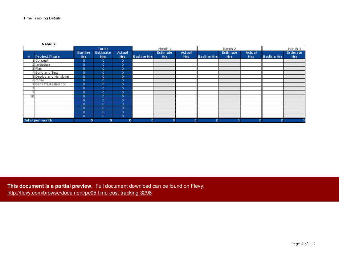 This Is A Partial Preview Of PC05 Time Cost Tracking 