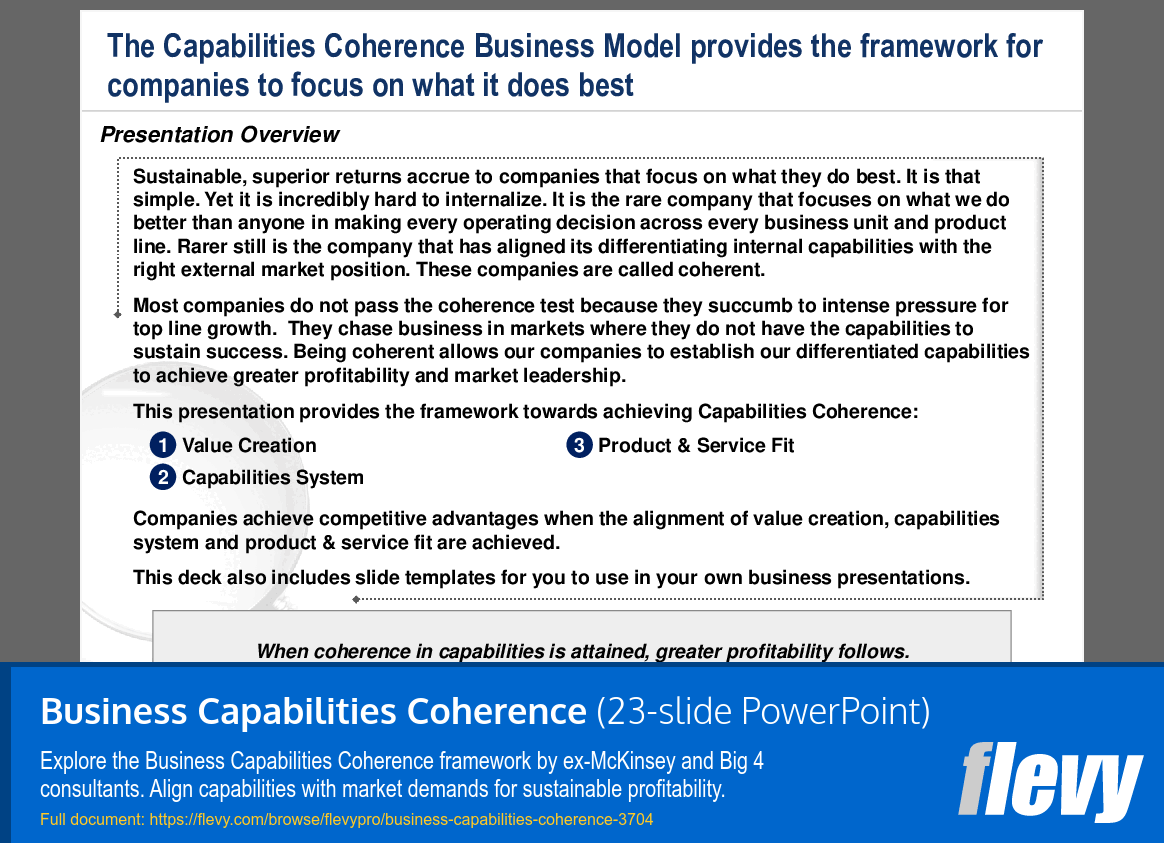 Business Capabilities Coherence PPT