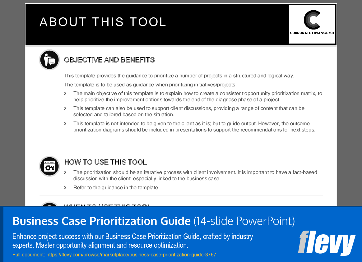 Business Case Prioritization Guide PPT