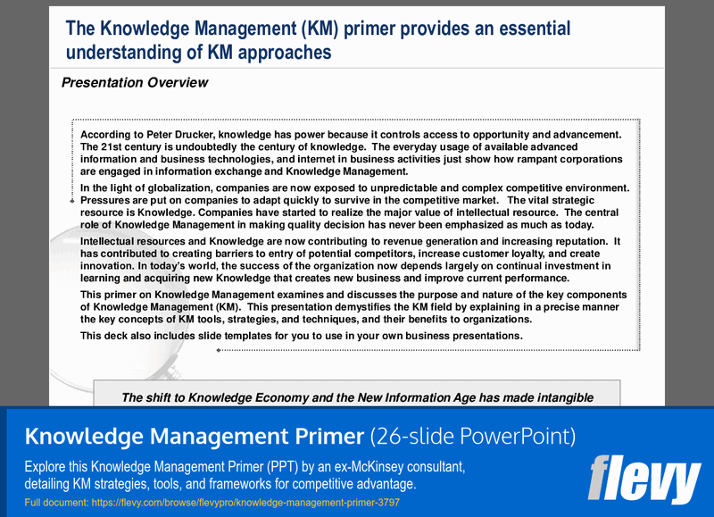 Knowledge Management Primer PPT