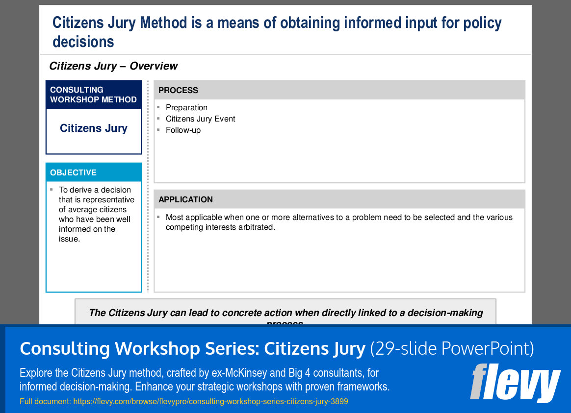 Consulting Workshop Series: Citizens Jury PPT