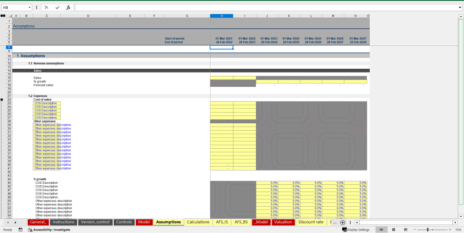 High Level Valuation Model Template Excel Flevy