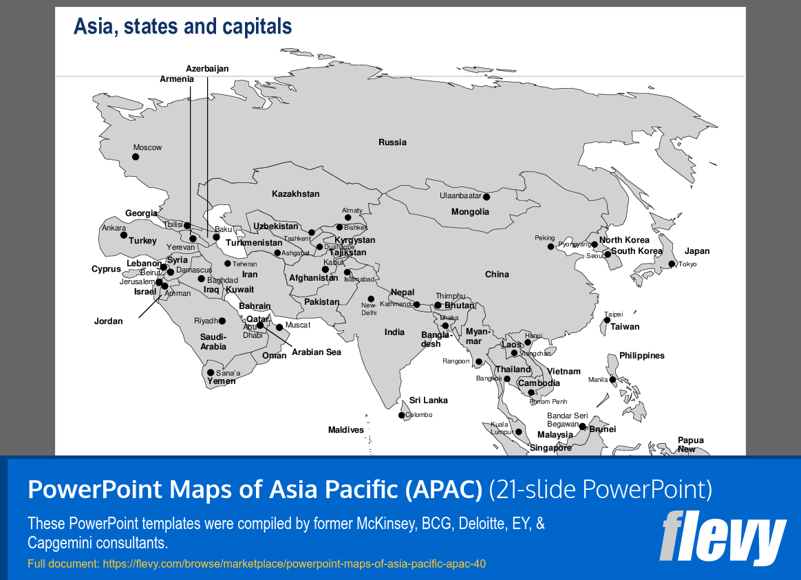 PowerPoint Maps of Asia Pacific (APAC) PPT