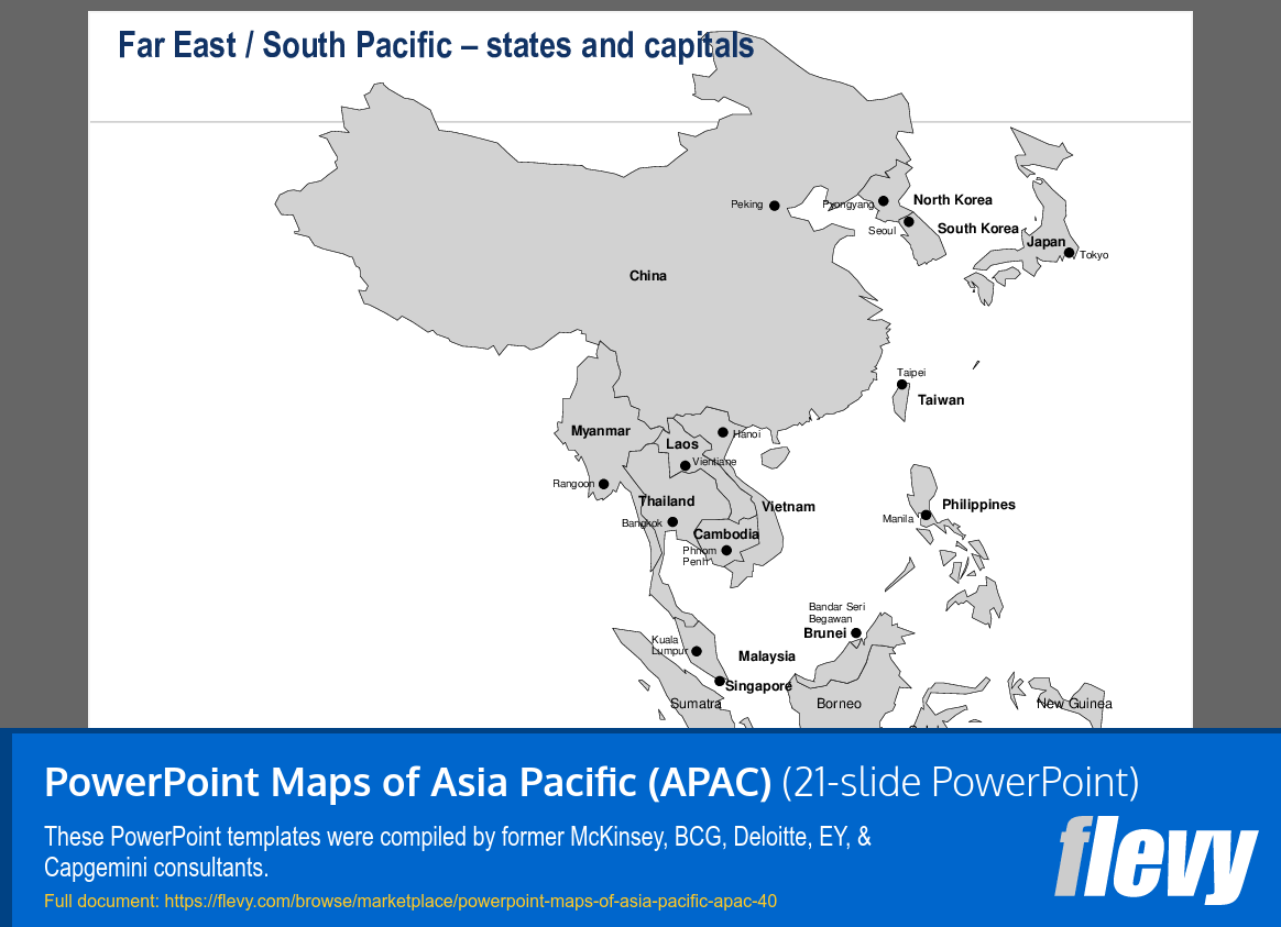 PowerPoint Maps of Asia Pacific (APAC) PPT