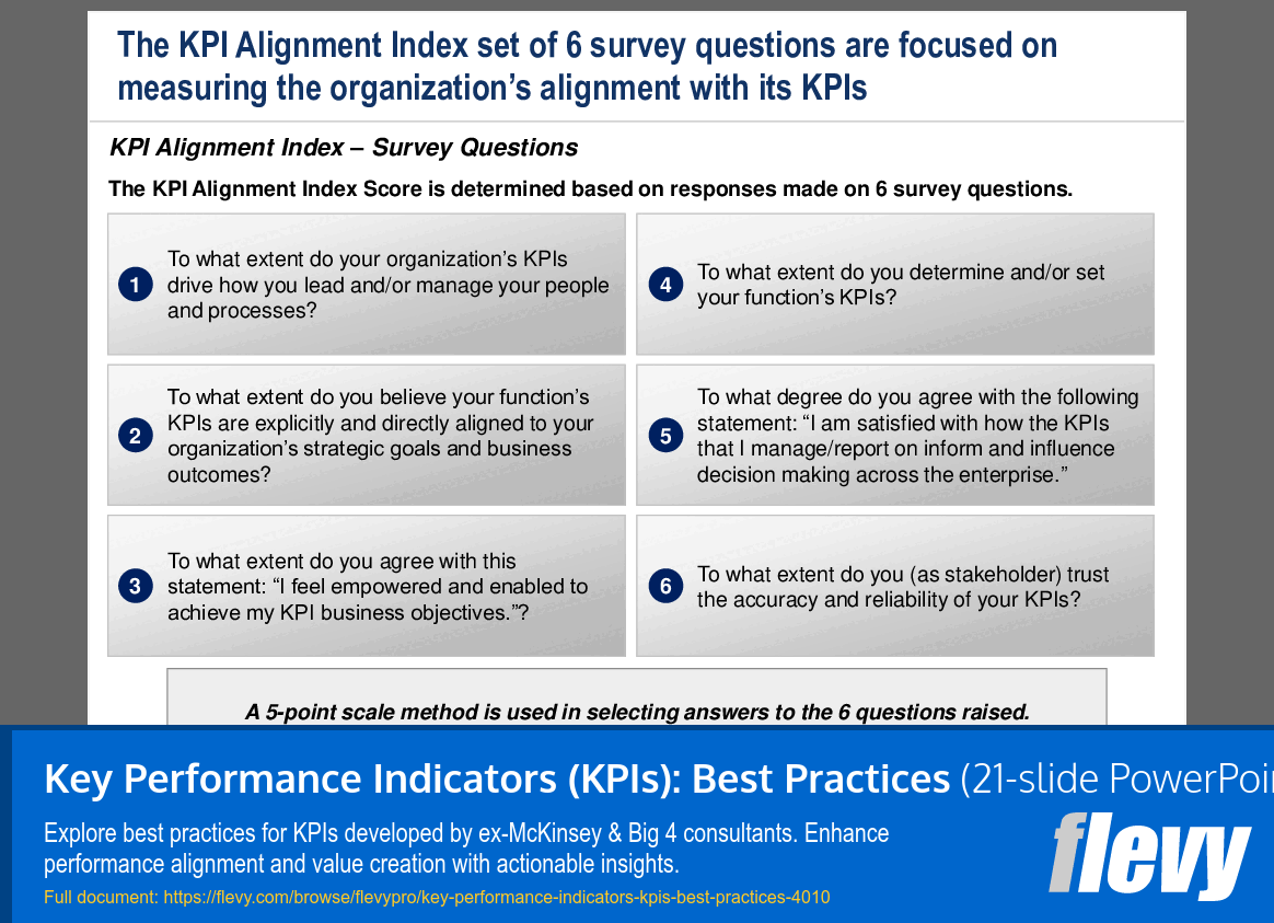 Key Performance Indicators (KPIs): Best Practices PPT