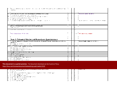 Teleworking Audit Toolkit Template Excel XLS