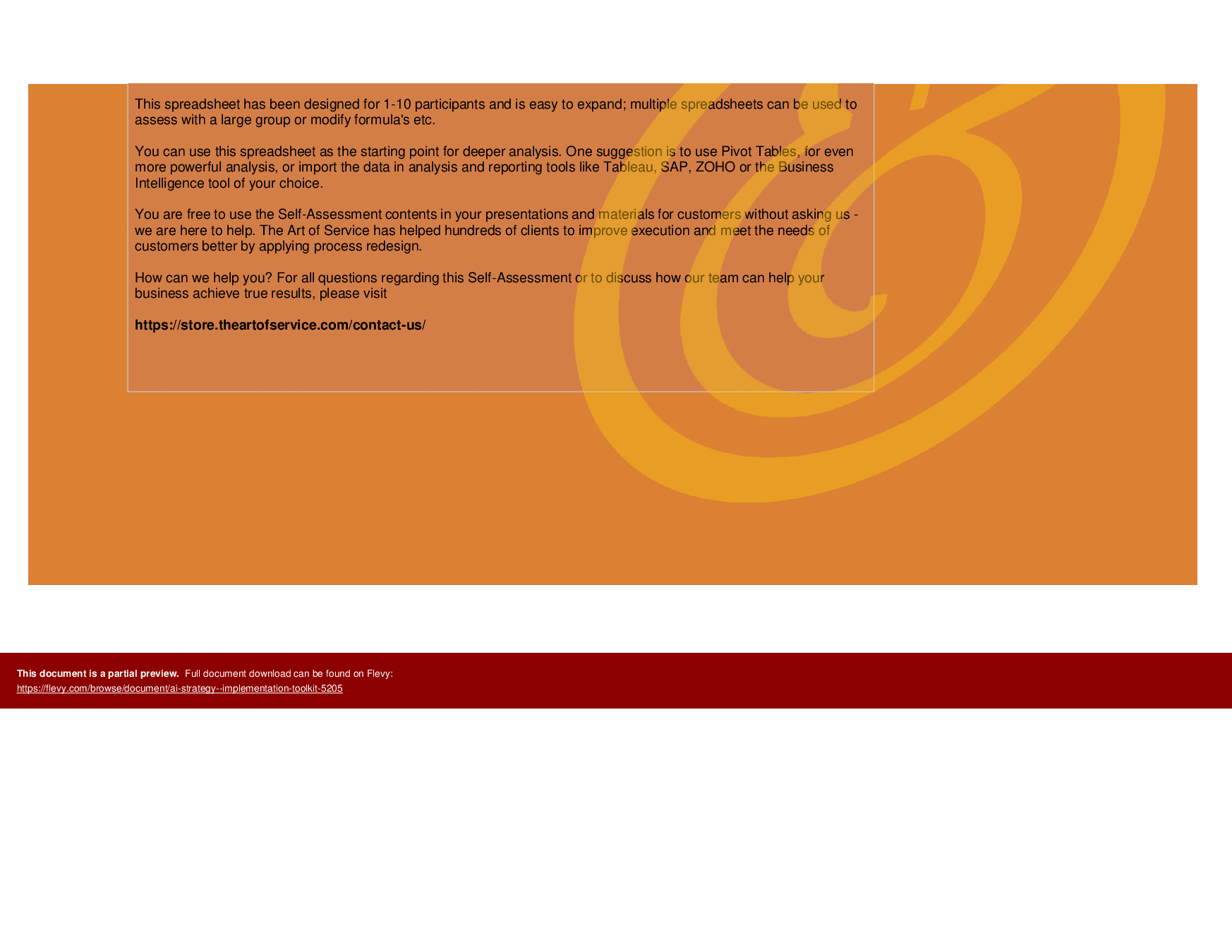 AI Strategy Implementation Toolkit Excel Workbook XLSX Flevy