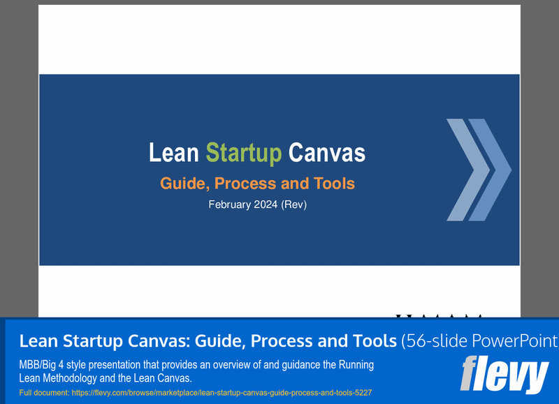 Lean Startup Canvas: Guide, Process and Tools PPT