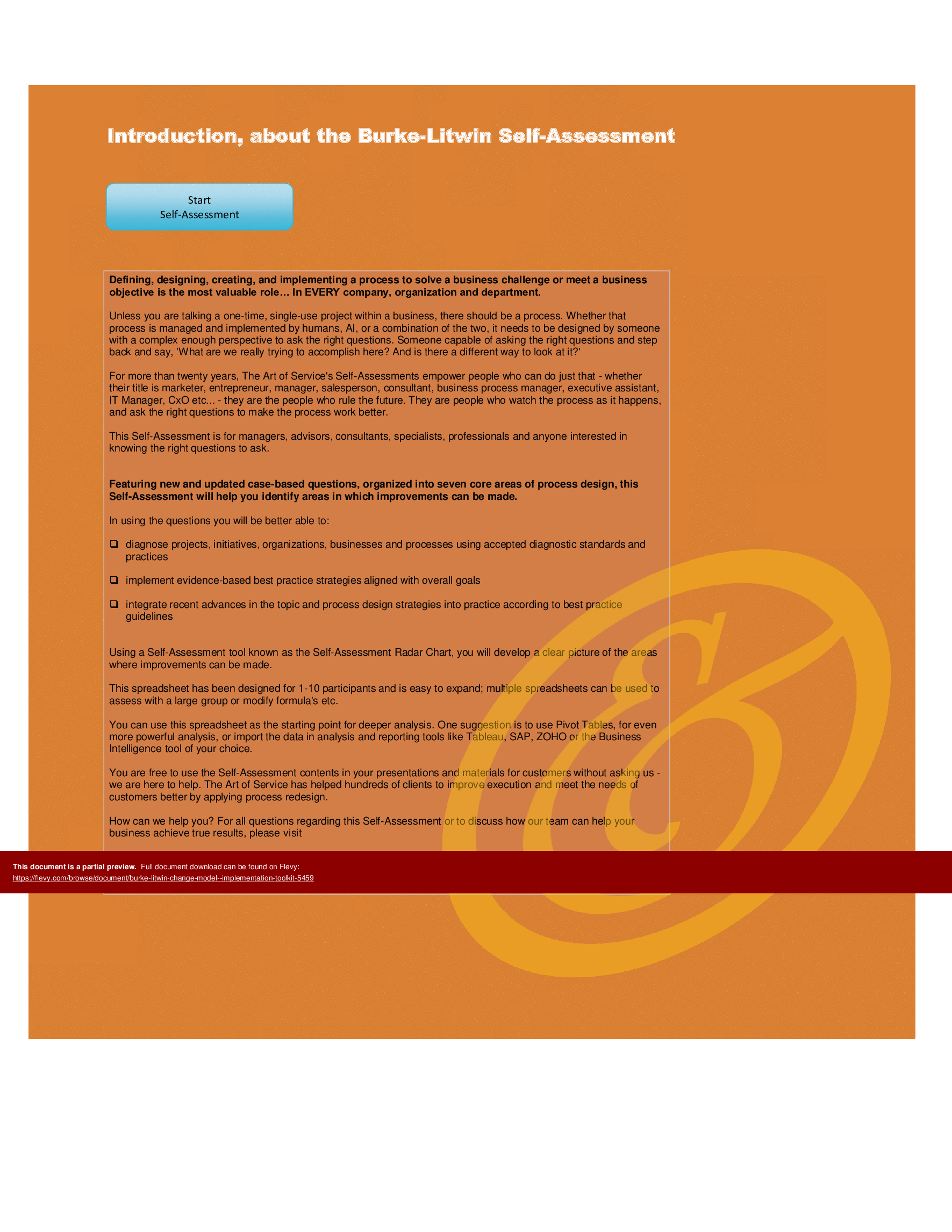 This Is A Partial Preview Of Burke Litwin Change Model Implementation This Is A Partial Preview Of Burke Litwin Change Model Implementation