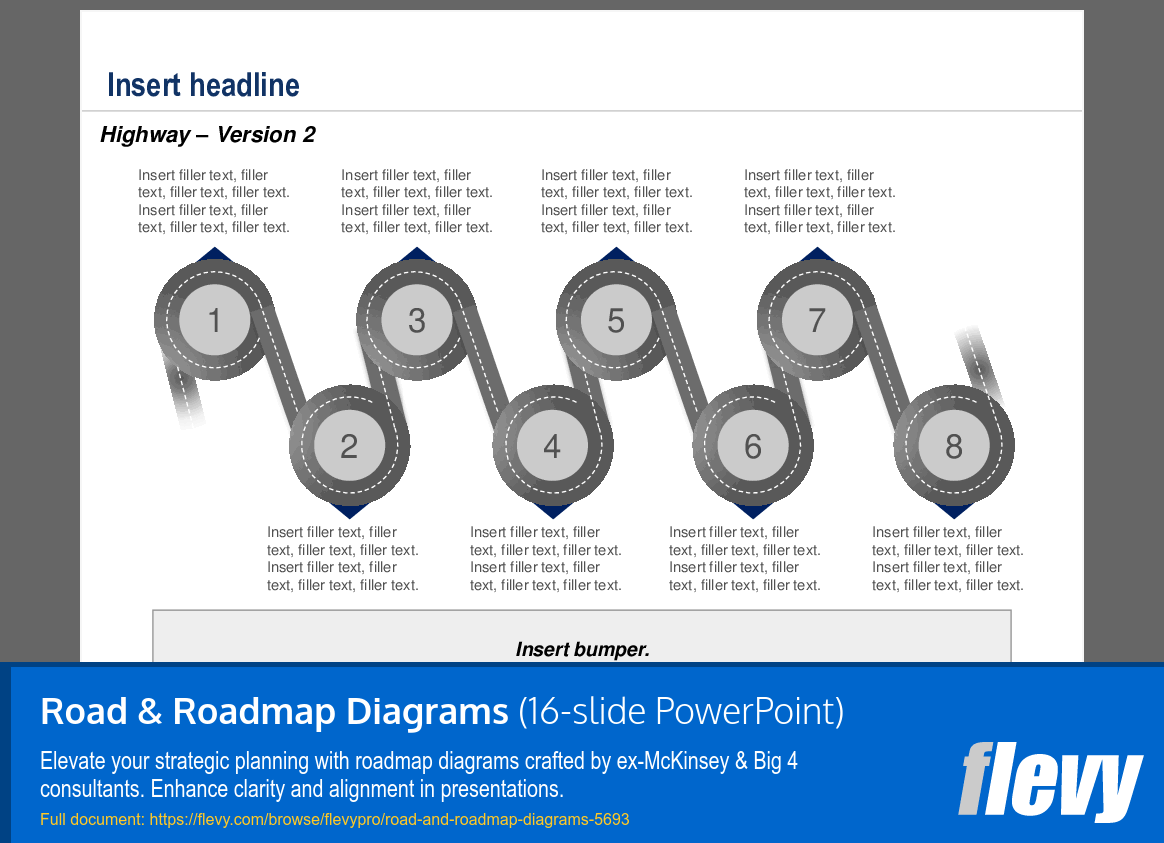 Road & Roadmap Diagrams PPT