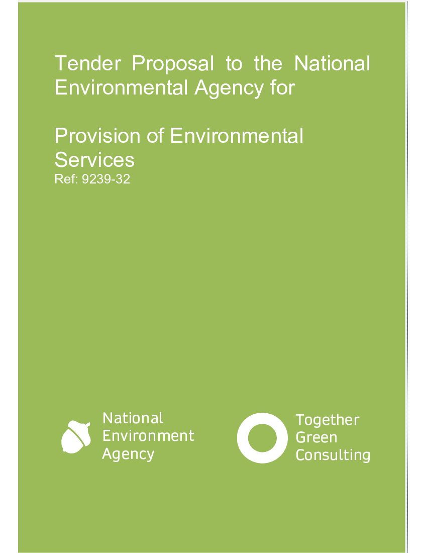 Environmental Consultancy Services Tender Proposal Example Word Slideshow View Flevy