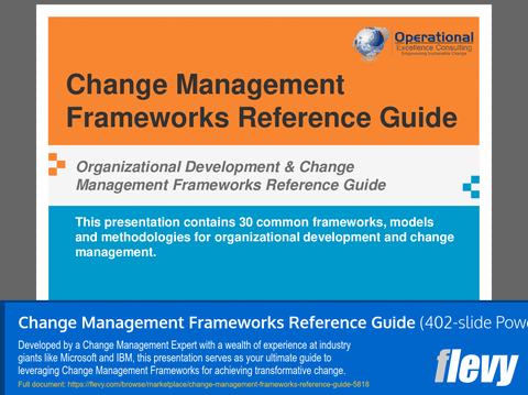 Change Management Frameworks Reference Guide PPT