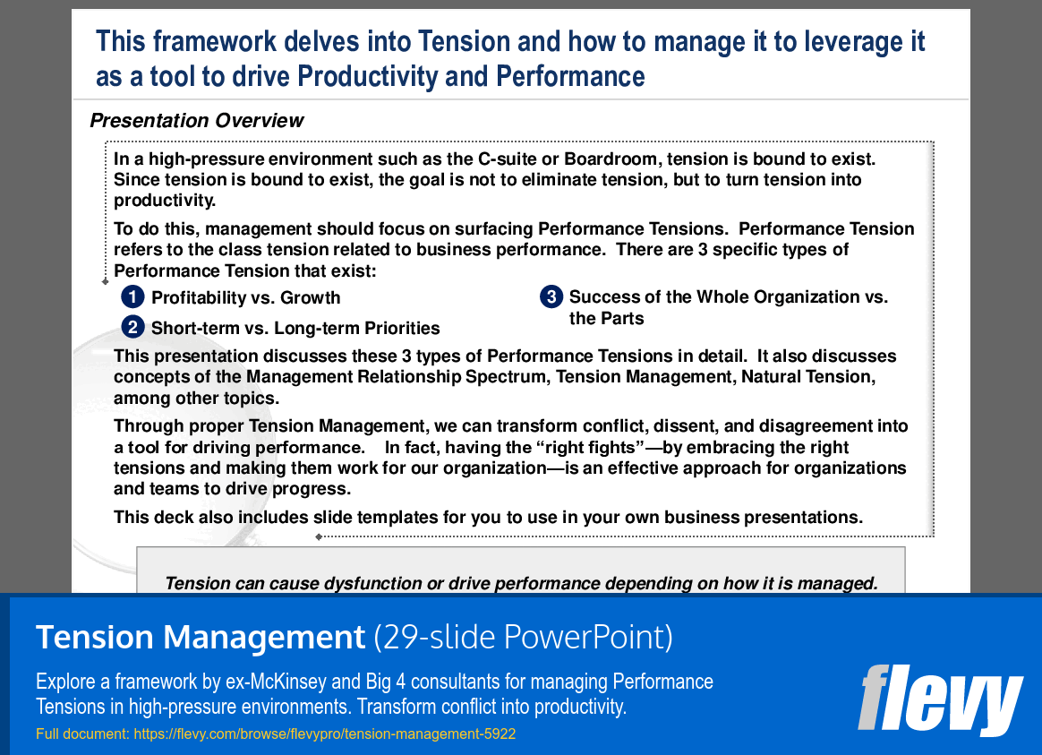 Tension Management PPT