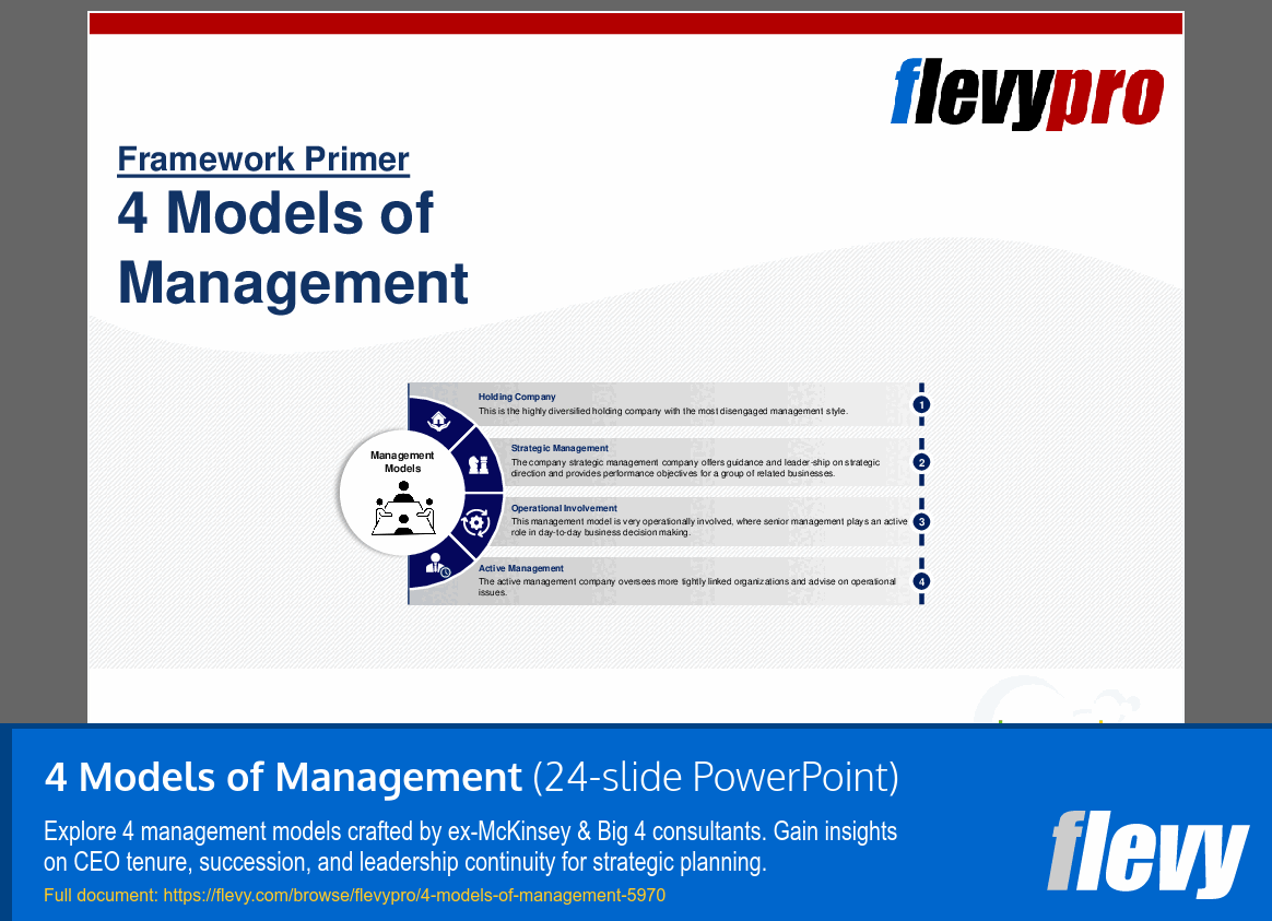 4 Models of Management PPT