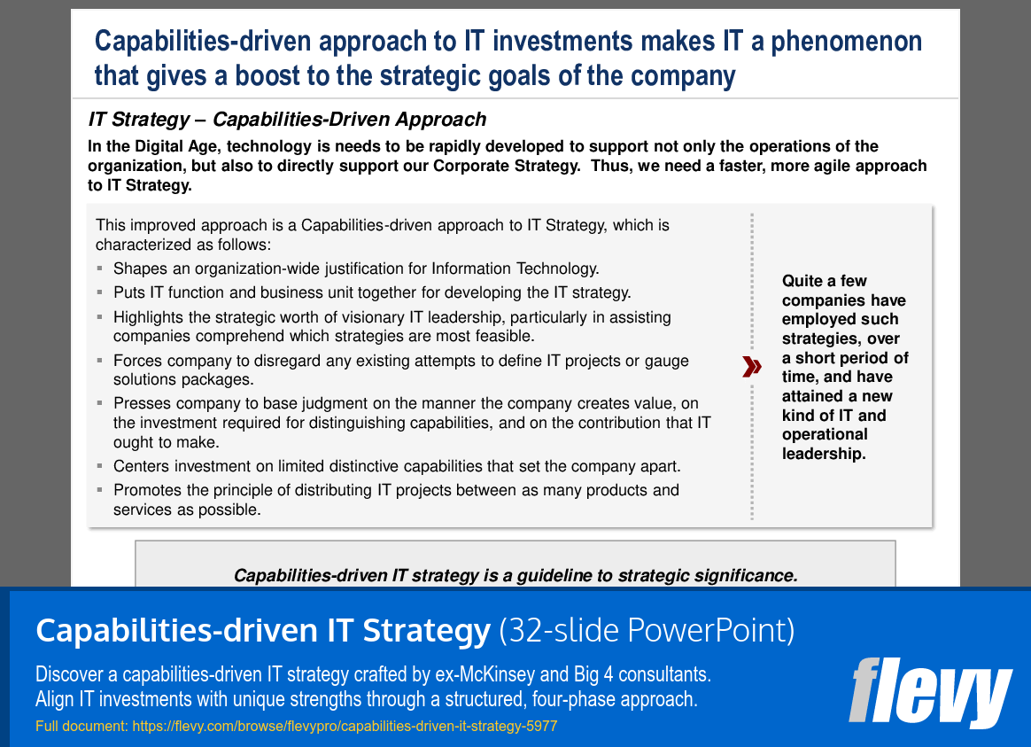 Capabilities-driven IT Strategy PPT