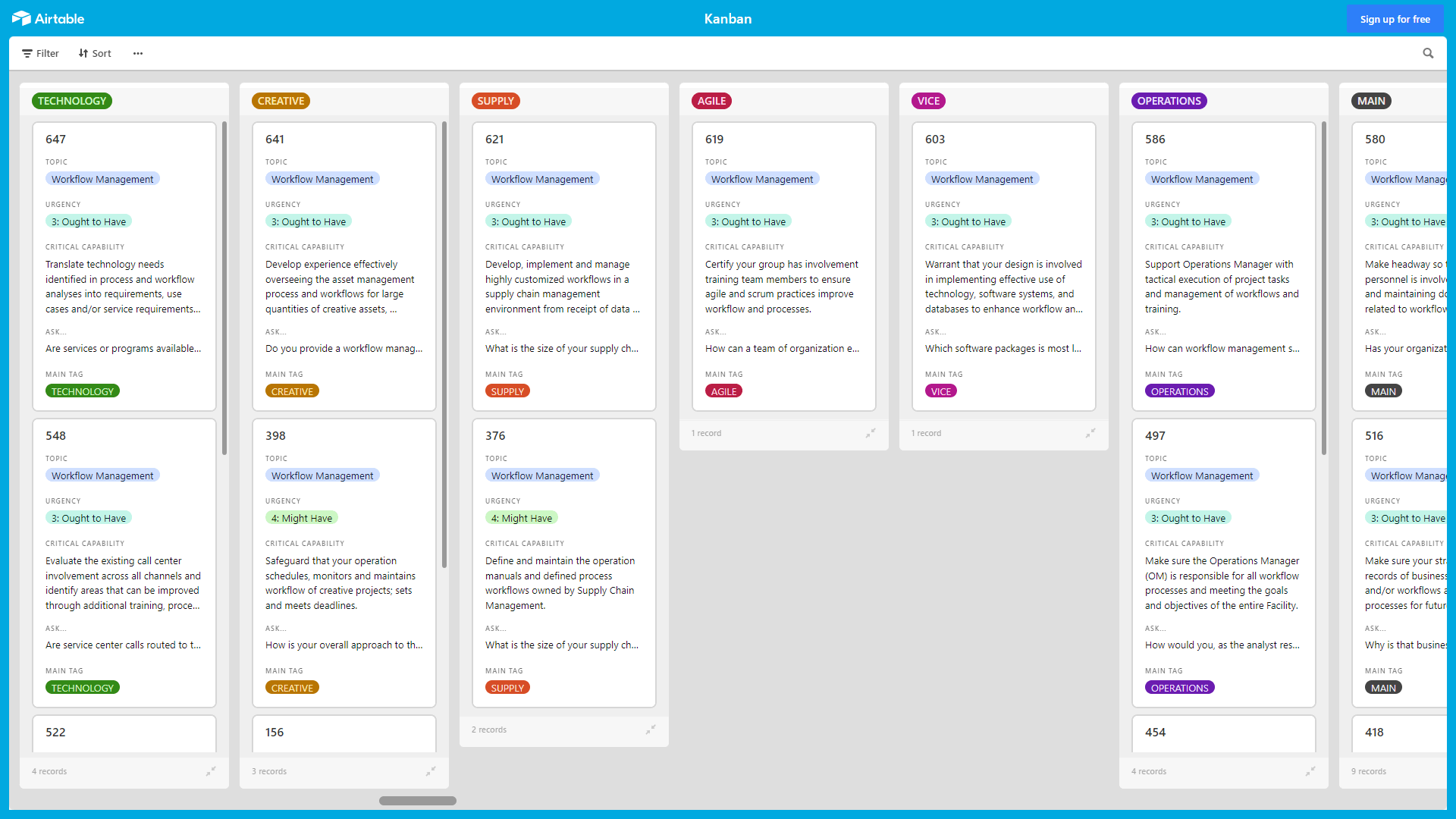 Kanban Board: Workflow Management Template Excel XLS