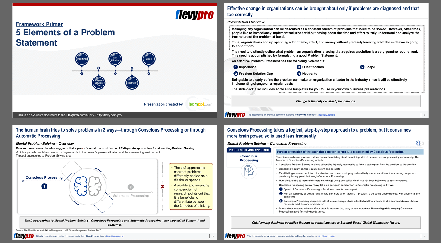 PPT 5 Elements Of A Problem Statement 30 slide PPT PowerPoint 