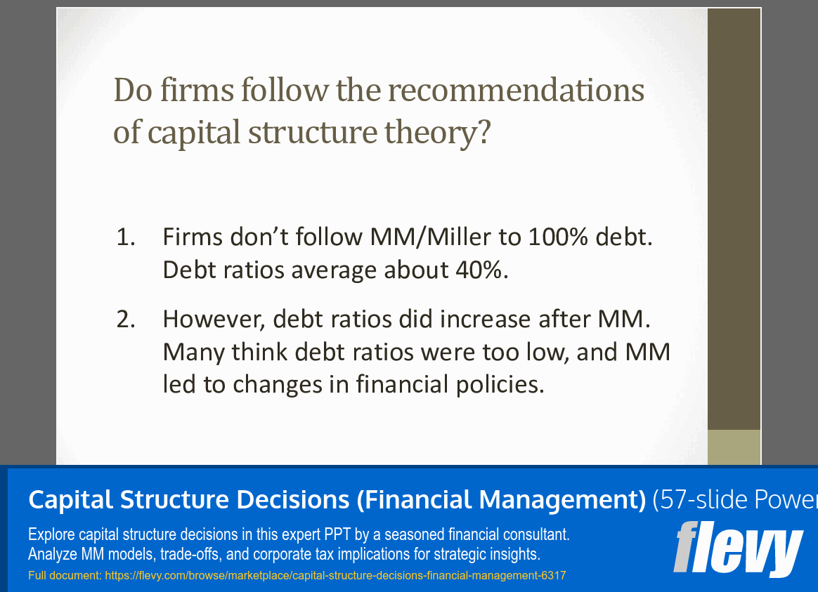 This Is A Partial Preview Of Capital Structure Decisions Financial This Is A Partial Preview Of Capital Structure Decisions Financial