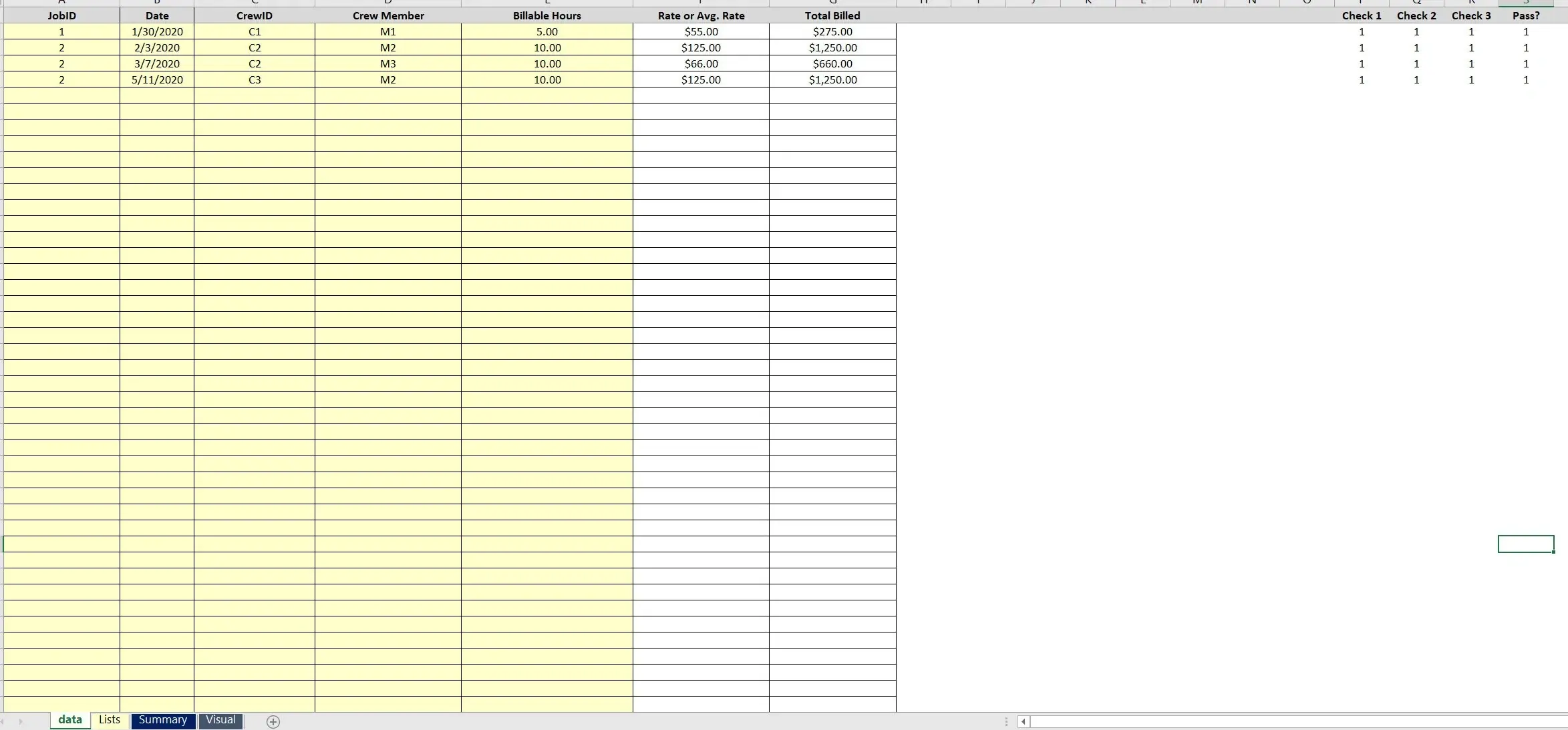 Job Costing Tracker for Managers Template Excel XLS