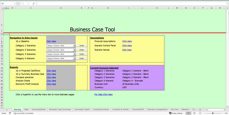 Financial Model for Business Venture Template Excel XLS