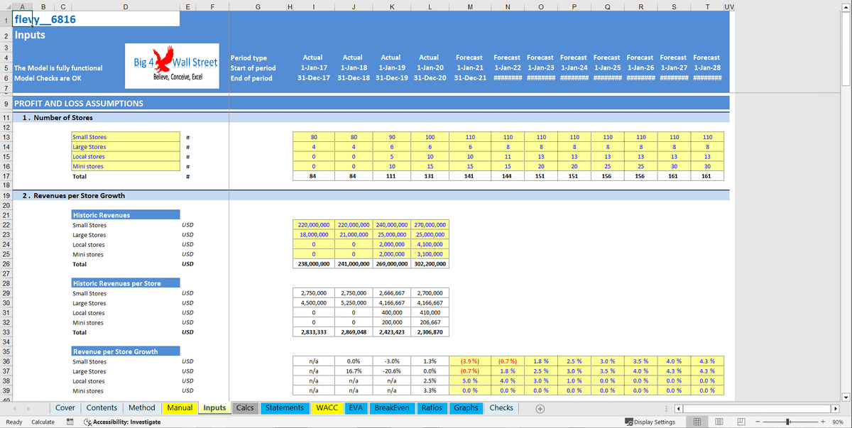 Economic Value Added Model Template Excel XLS