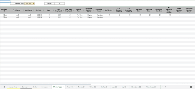 Employee Benefits Tracker (Google Sheet for HR Managers) Template Excel XLS
