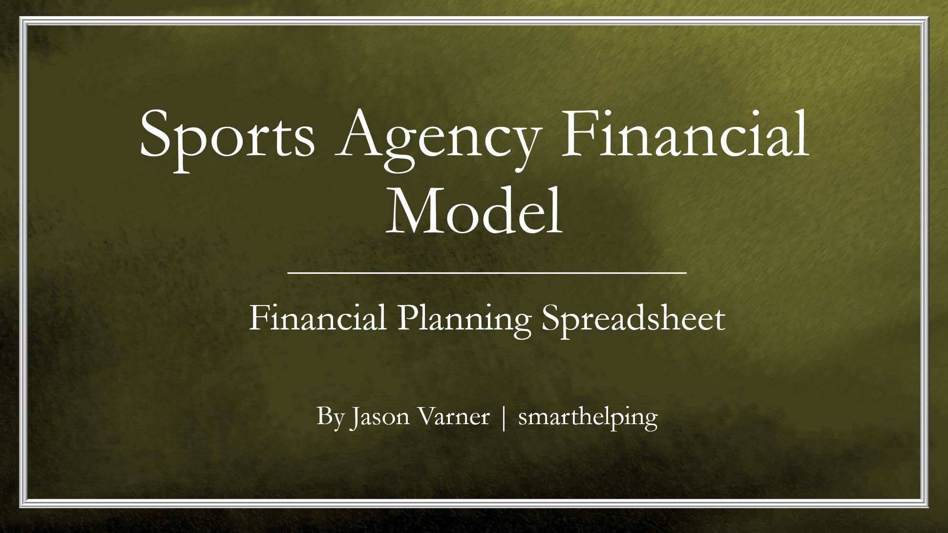 Sports Agency 10-Year Financial Model Template Excel XLS