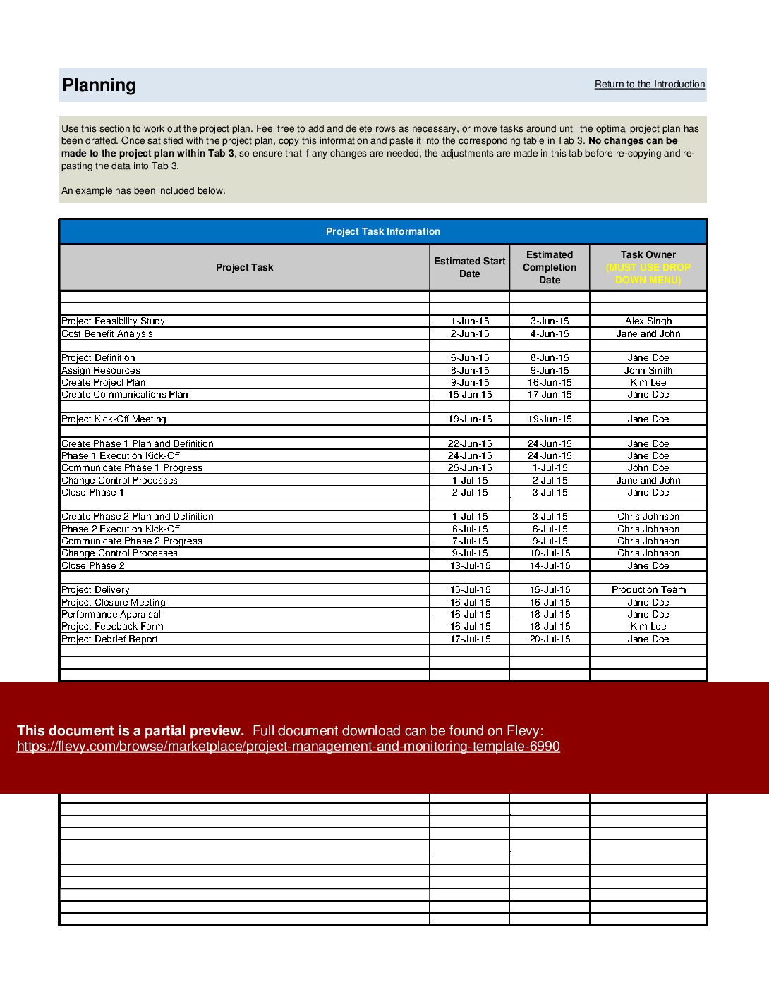 Excel Template Project Management Monitoring Template Excel Excel Template Project Management Monitoring Template Excel